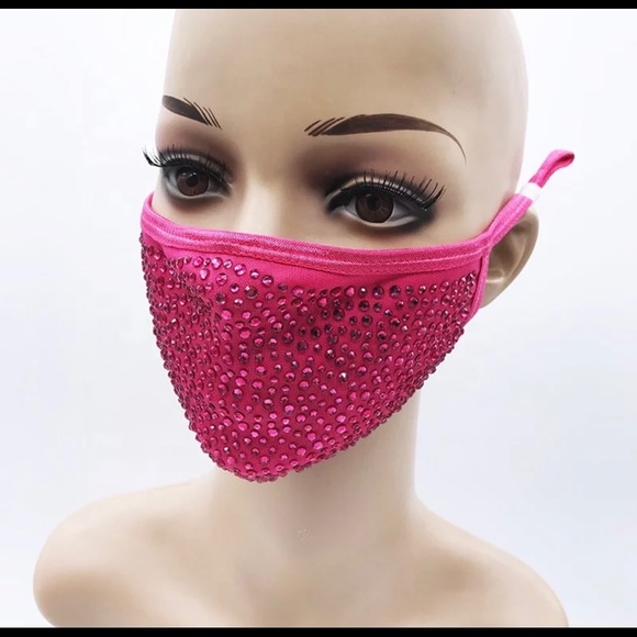 Accessories | Bling Face Mask Bedazzled Face Mask Rhinestone | Poshmark